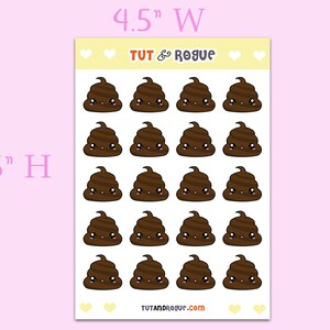 Poop Sticker Sheet - Etsy