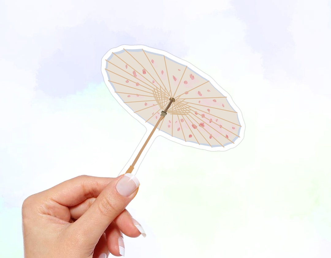 Japanese Umbrella Vinyl Sticker: Waterproof Laptop Decal - Etsy