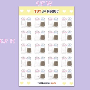 Salt and Pepper Sticker Sheet - Etsy