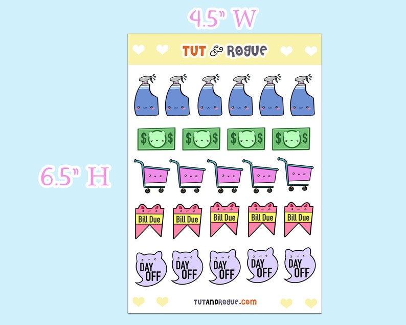 Planner Stickers Sheet - Etsy