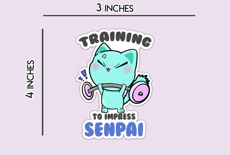 Senpai Vinyl Sticker Training to Impress Senpai | Etsy