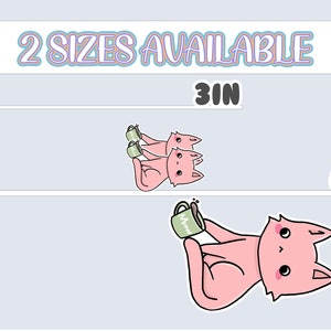 Cat Knocks Over Coffee Vinyl Sticker Glossy Vinyl - Etsy