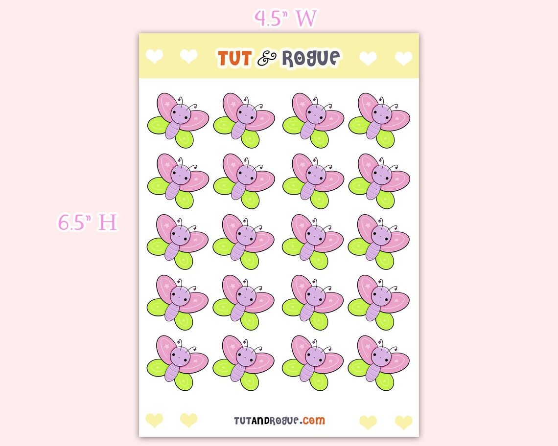 Butterfly Stickers Sheet | Etsy