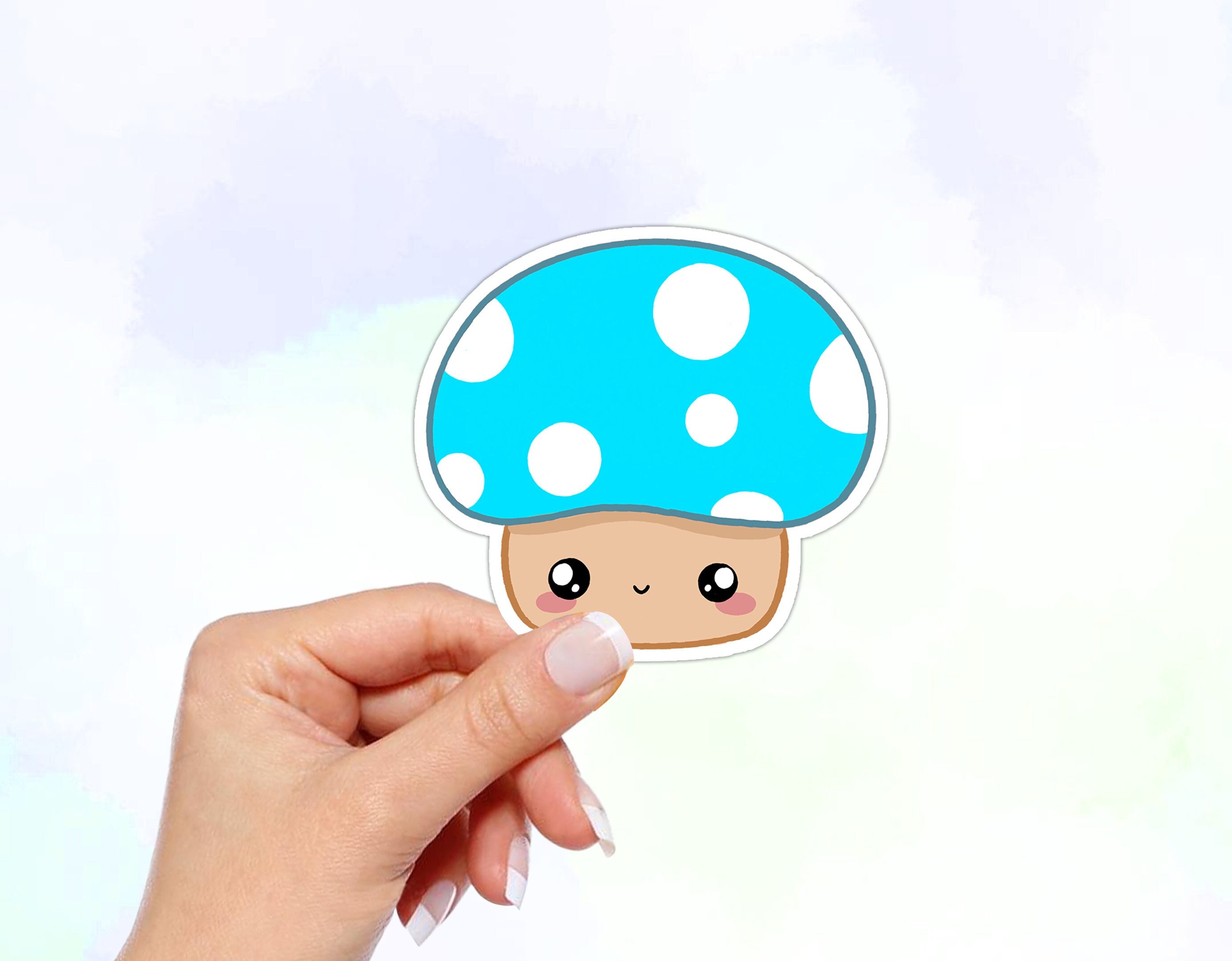 Cute Gamer Sticker Kawaii Sticker Video Game Mushroom Vinyl Sticker ...