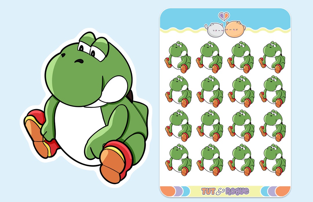 Fat Yoshi Mini Stickers, Meme Planner Stickers - Etsy