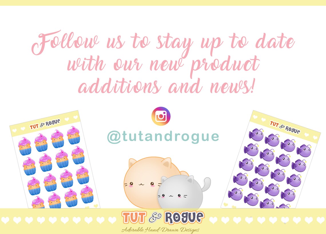 Ice Cream Sticker Sheet Cat Stickers Kawaii Stickers | Etsy