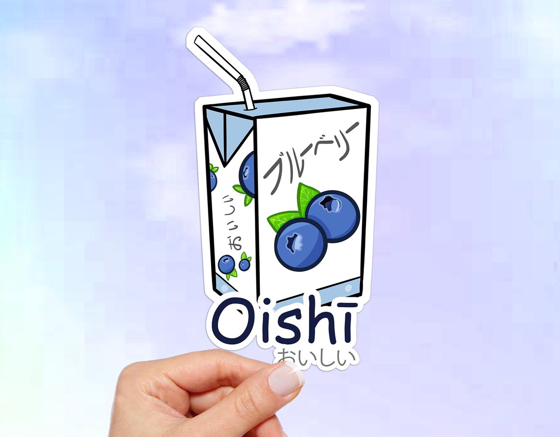 Japanese Juice Box Vinyl Sticker Waterproof Sticker Laptop - Etsy