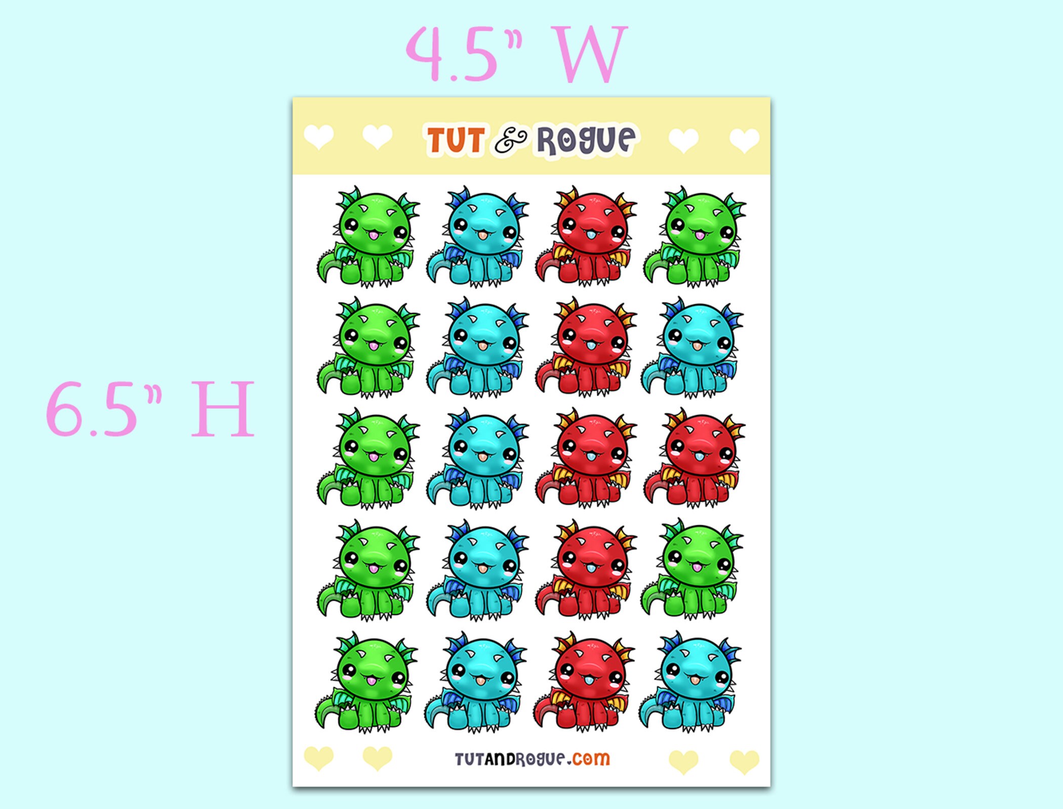 Dragon Sticker Sheet - Etsy