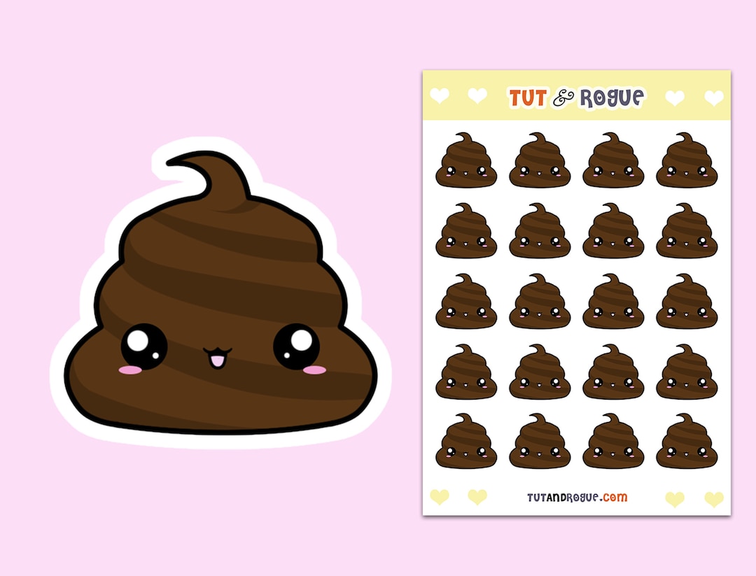 Poop Sticker Sheet - Etsy