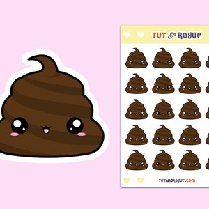 Poop Sticker Sheet - Etsy