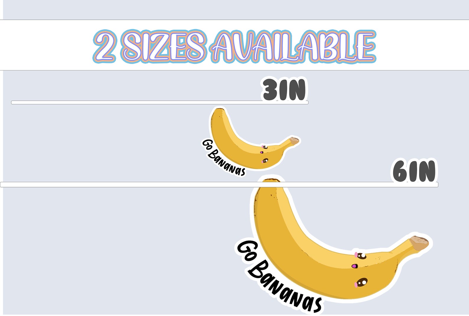 Banana Vinyl Sticker Go Bananas Waterproof Sticker Car - Etsy