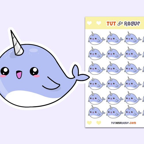 Narwhal Sticker Sheet - Etsy