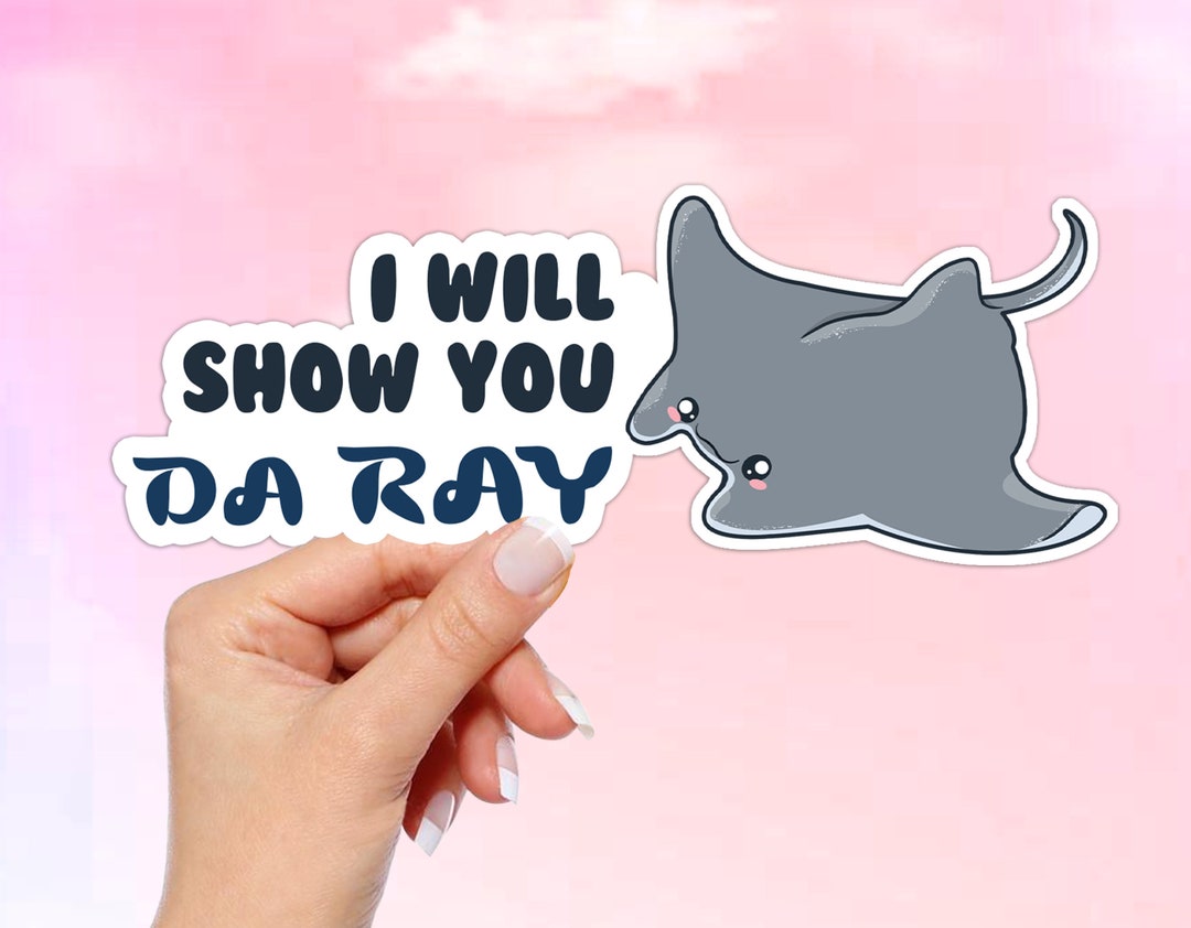 Kawaii Manta Ray Vinyl Sticker: Waterproof Car/laptop Decal - Etsy