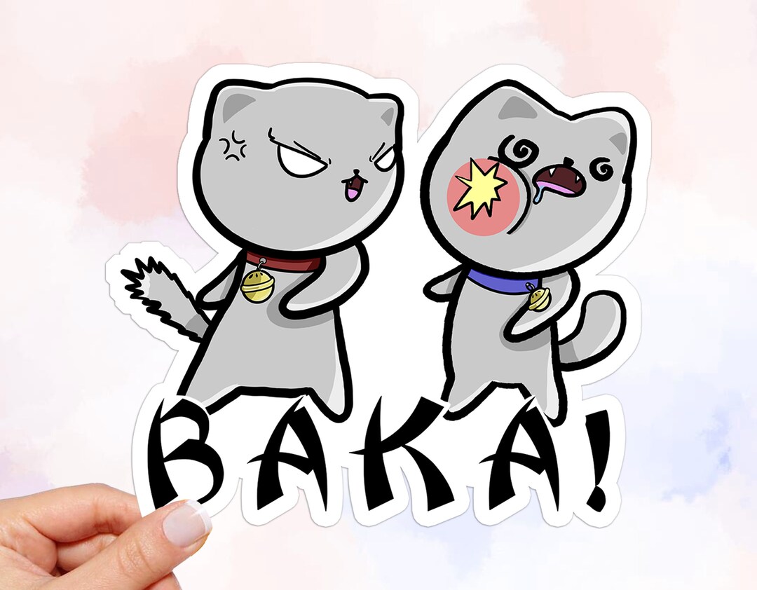Baka Cats Vinyl Sticker, Waterproof Sticker, Cats Sticker, Anime ...
