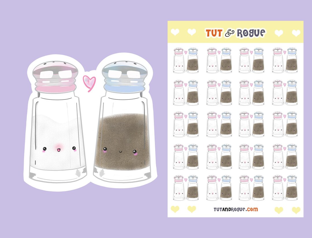 Salt and Pepper Sticker Sheet - Etsy
