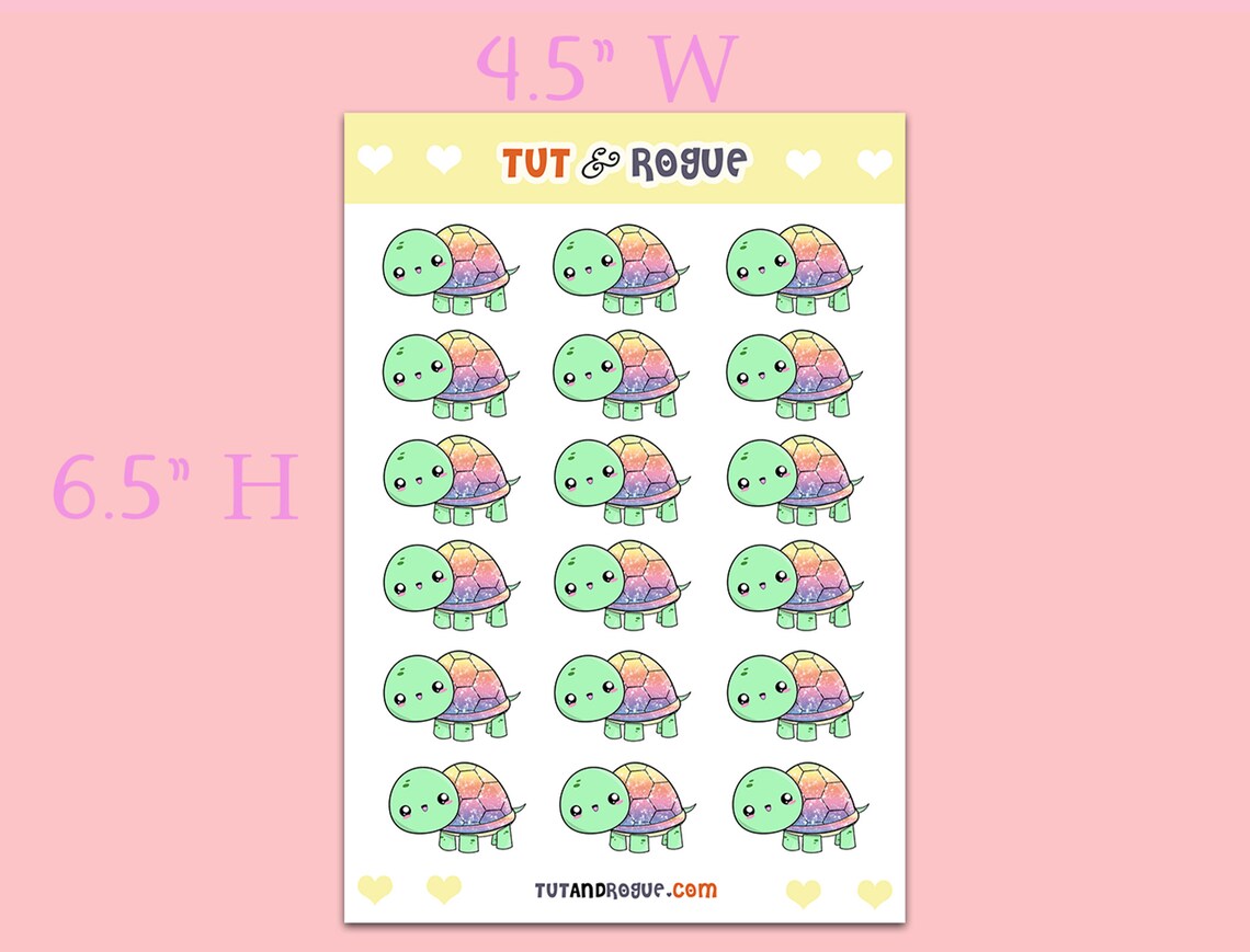 Turtle Sticker Sheet - Etsy