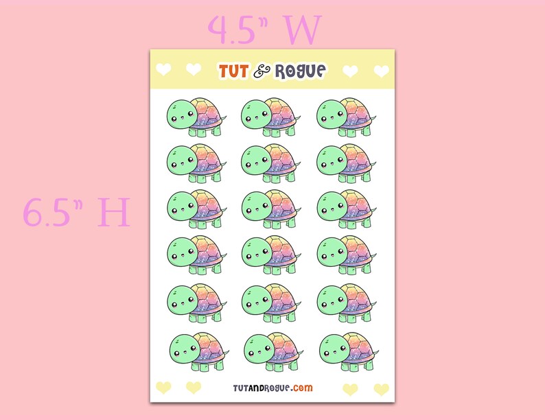 Turtle Sticker Sheet - Etsy