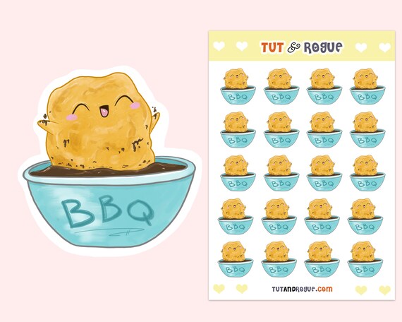 Chicken Nugget Sticker Sheet - Etsy