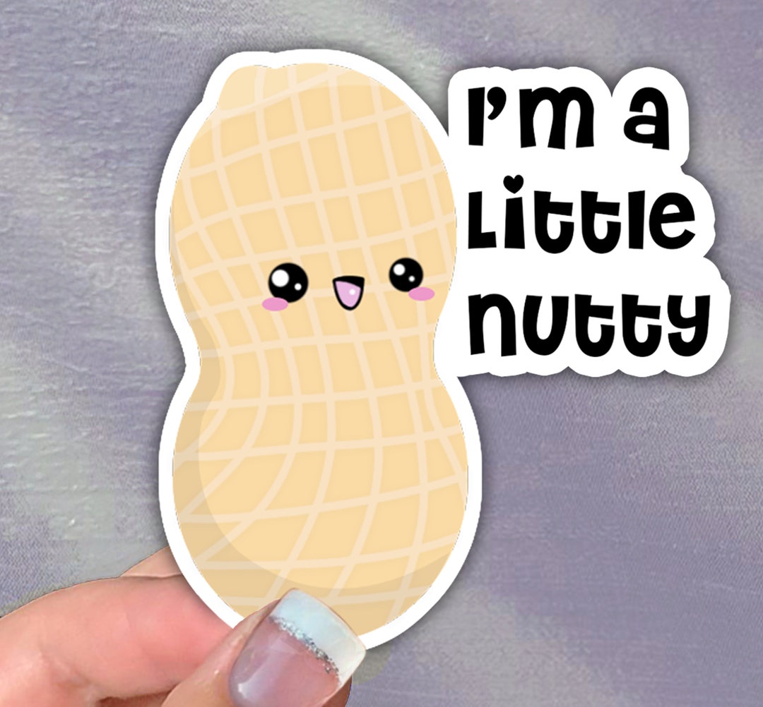 Kawaii Peanut Vinyl Sticker: Waterproof Laptop Decal - Etsy