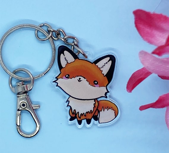 Kawaii Fox Keychain Kawaii Keychain | Etsy