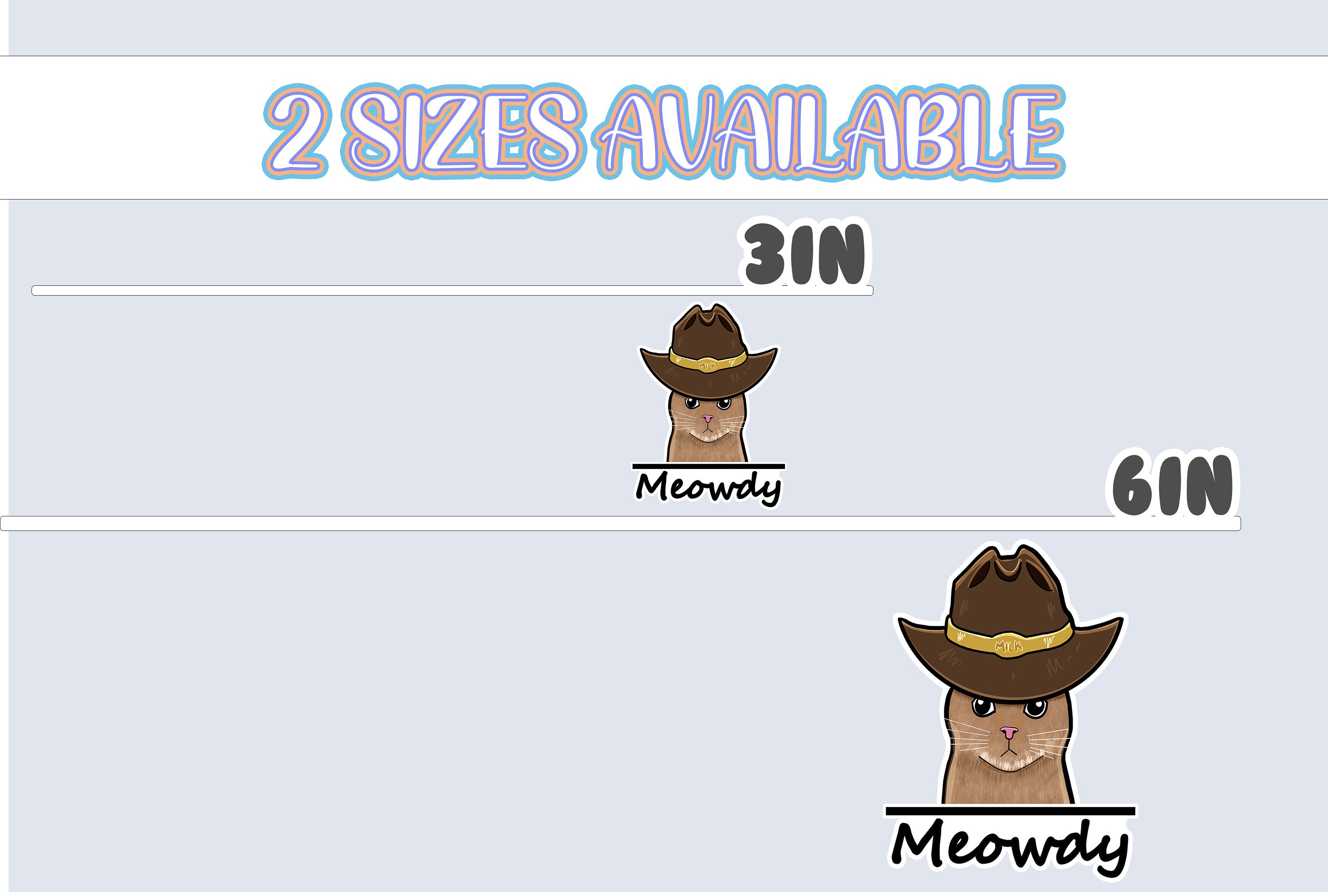 Cowboy Cat Meme Vinyl Sticker Meowdy Waterproof Sticker - Etsy