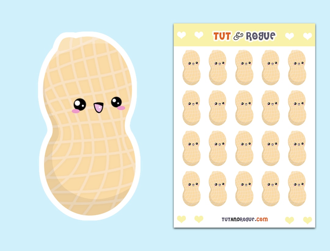 Peanut Sticker Sheet - Etsy