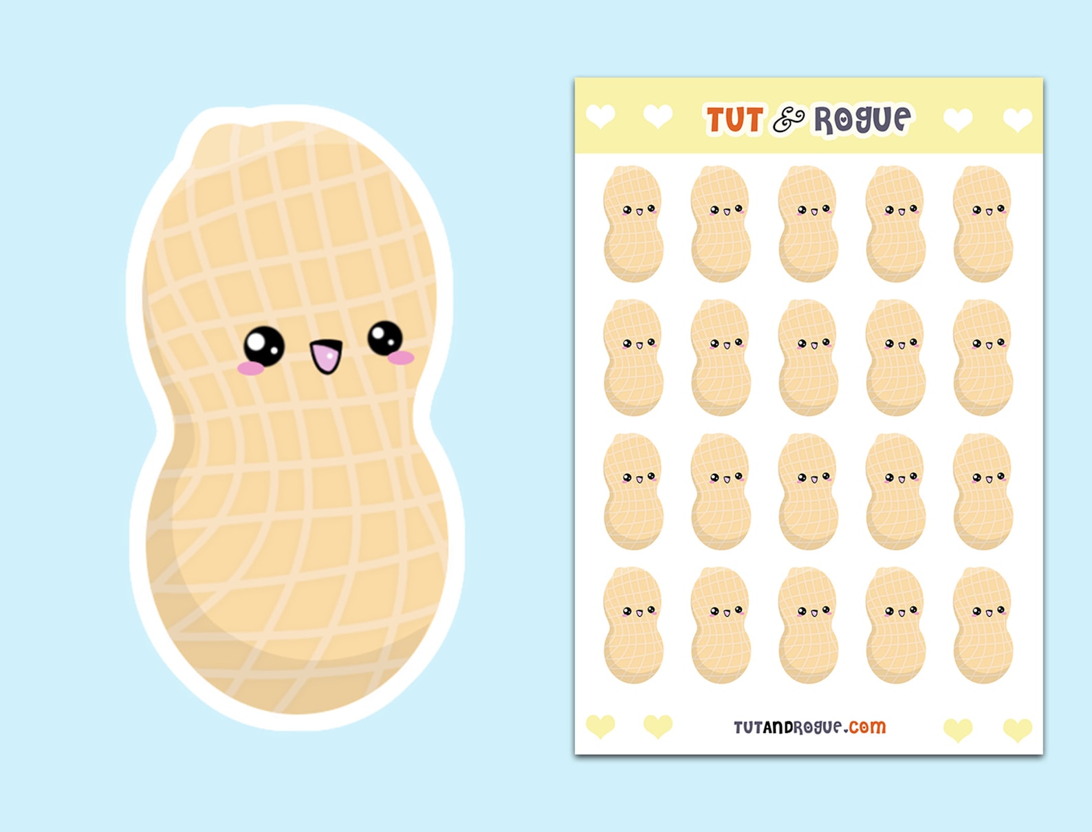 Peanut Sticker Sheet - Etsy