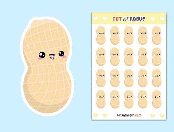Peanut Sticker Sheet - Etsy