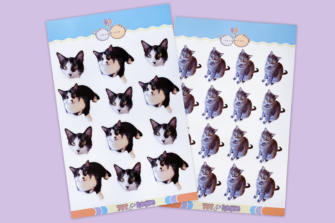 Custom Pet Portrait Stickers: Waterproof Personalized Decals (set of 3 ...