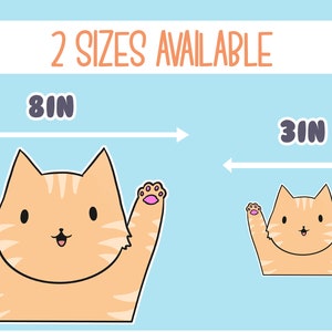 Happy Cat Peeker Vinyl Sticker Waterproof Sticker Car - Etsy