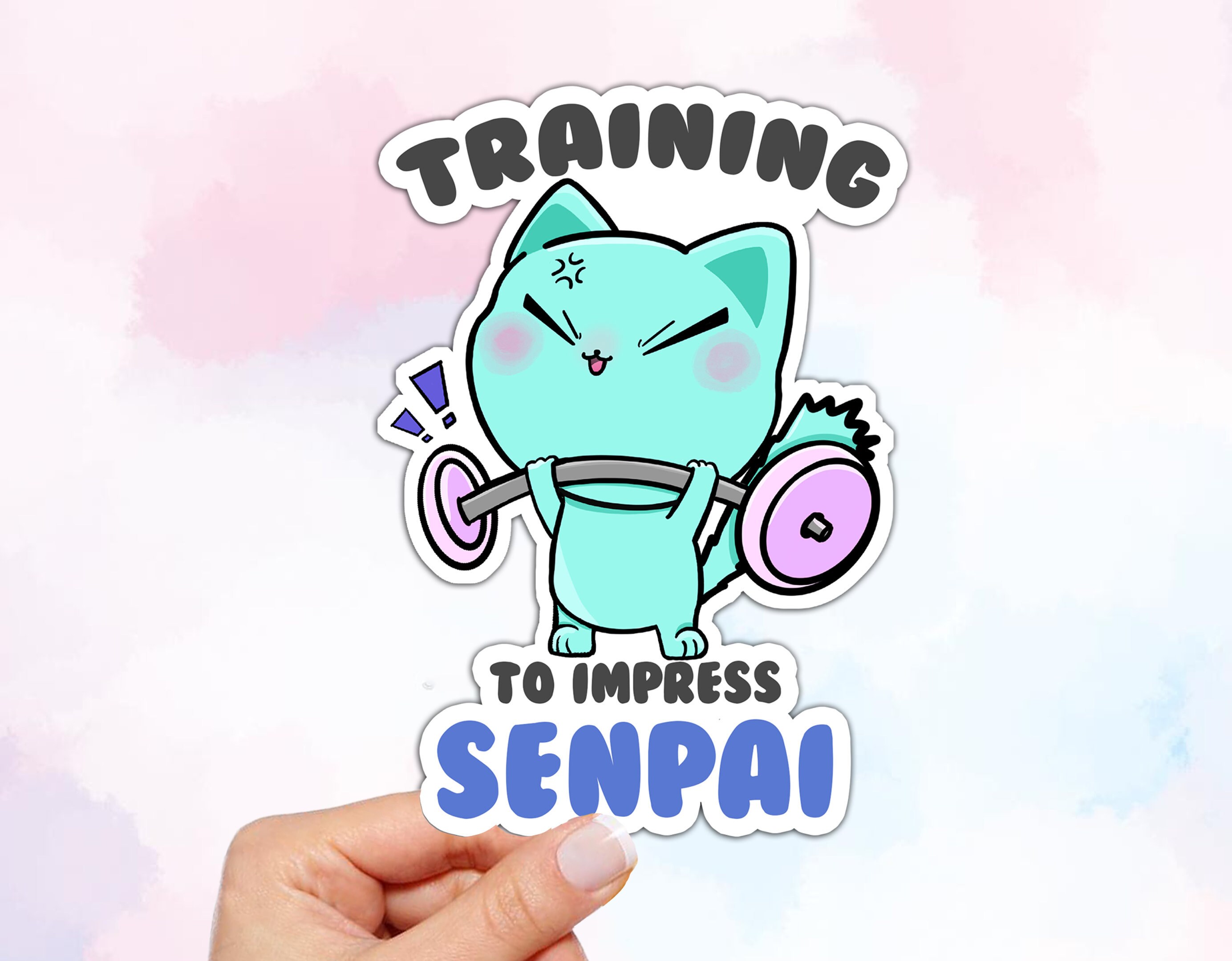 Senpai Vinyl Sticker Training to Impress Senpai | Etsy