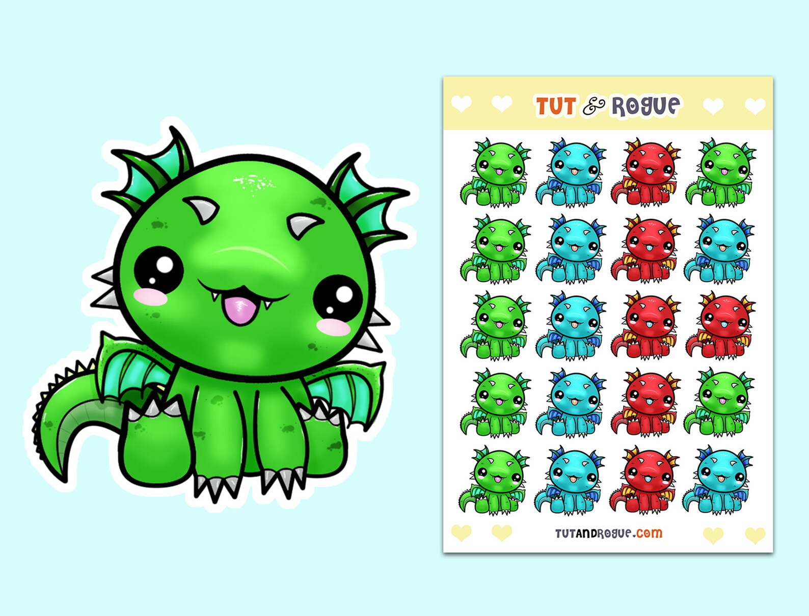 Dragon Sticker Sheet - Etsy