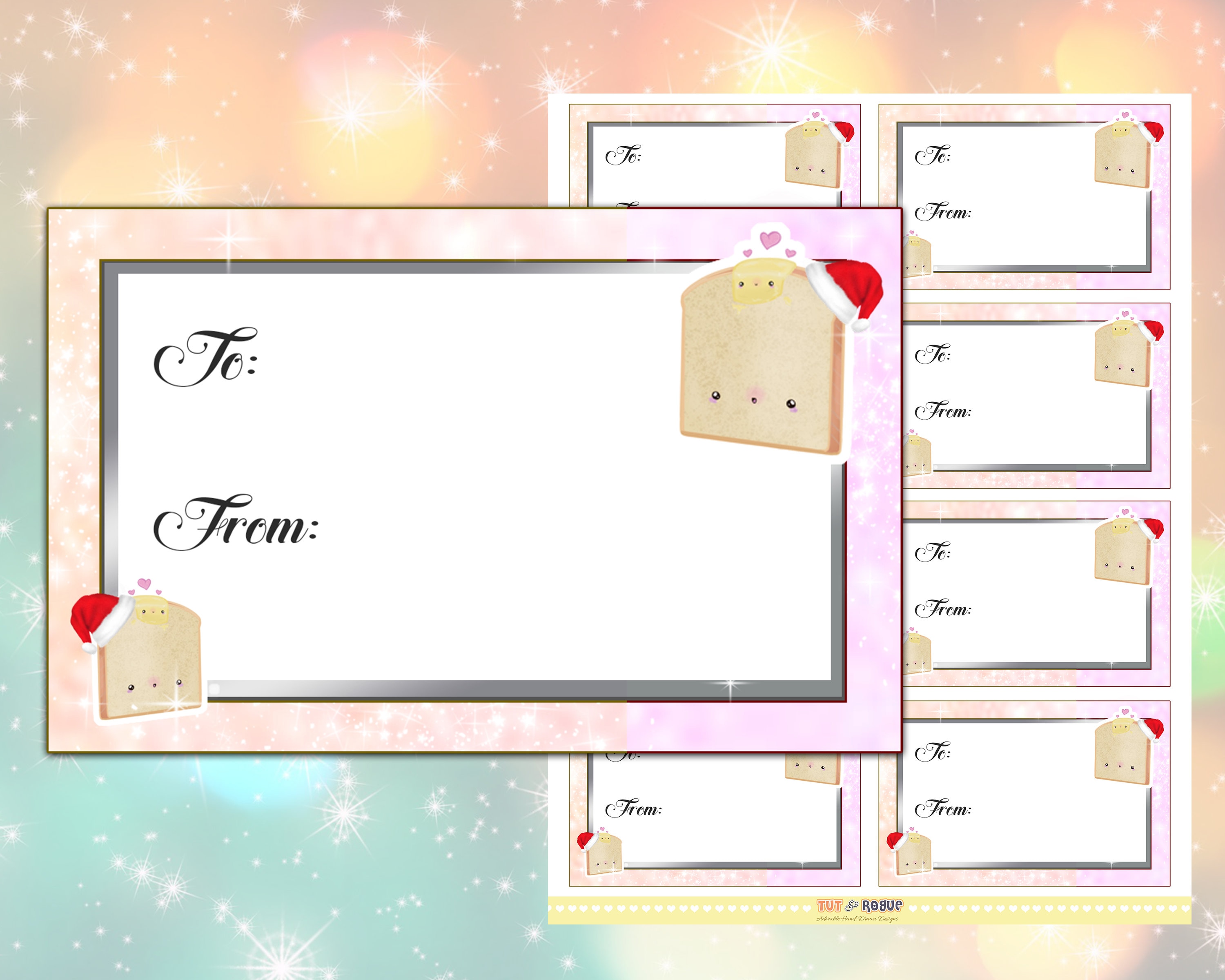 Christmas Gift Tags Bread Gift Labels - Etsy