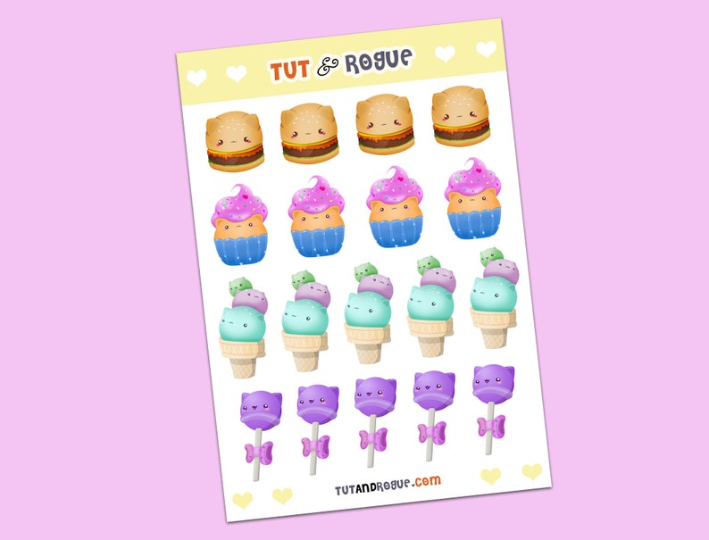 Food Sticker Sheet - Etsy
