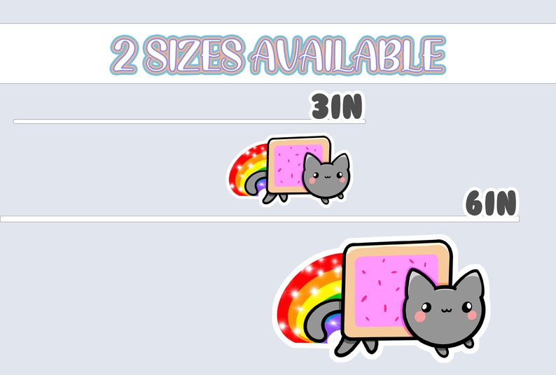 Nyan Cat Meme Vinyl Sticker: Waterproof Laptop, Car Decal - Etsy