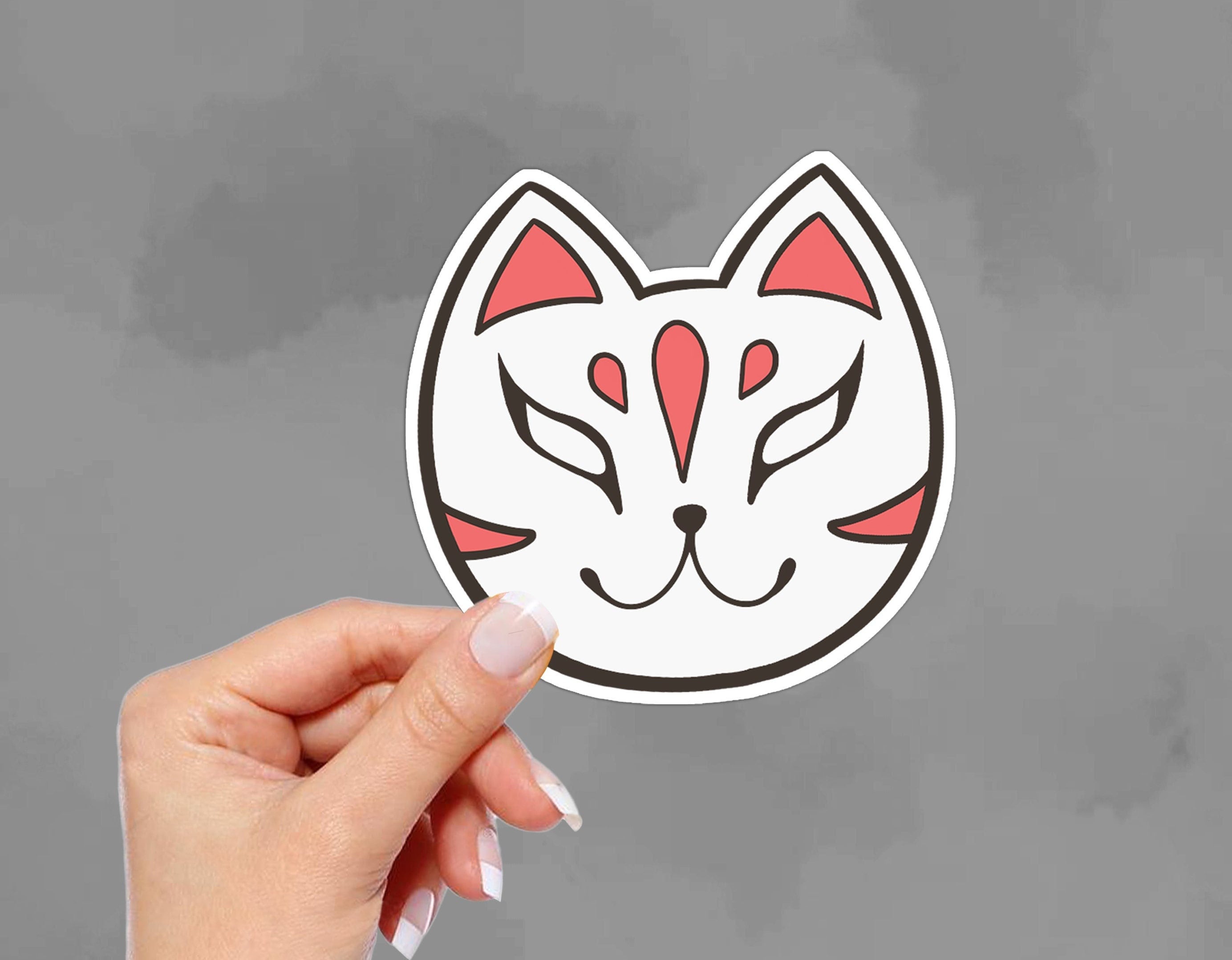 Kitsune Vinyl Sticker Waterproof Stickers Water Bottle - Etsy