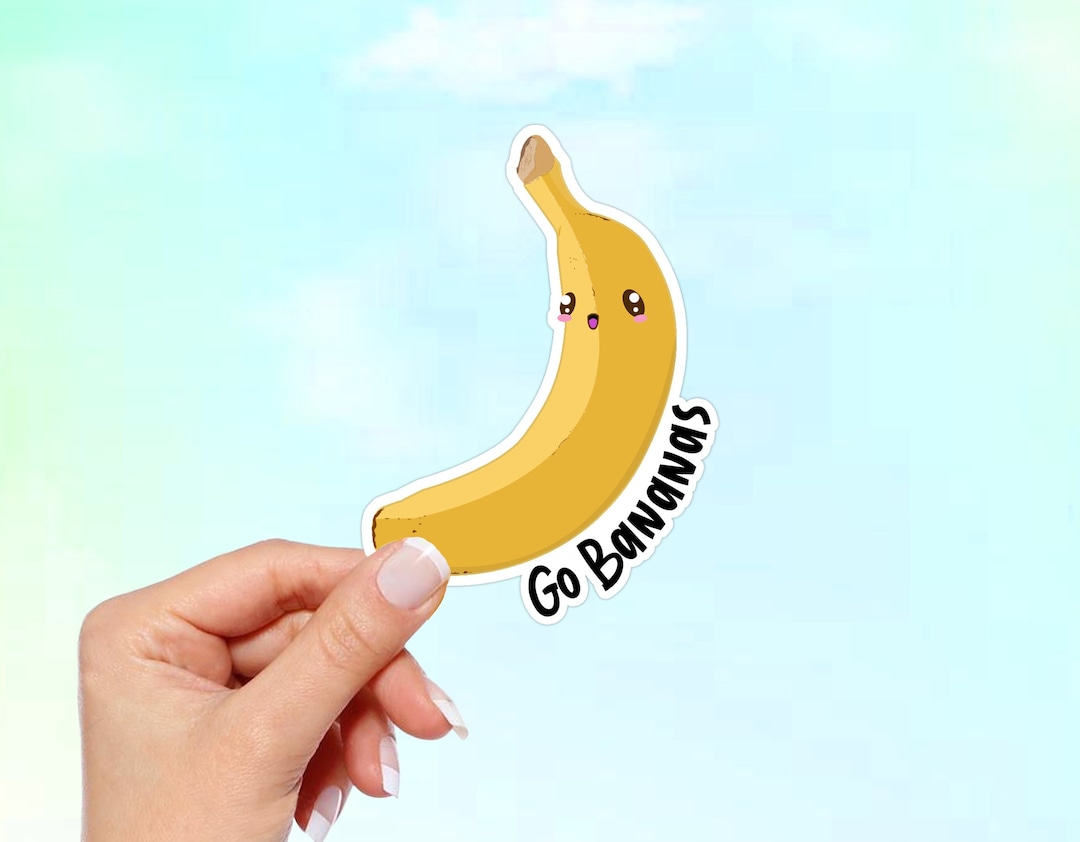 Banana Vinyl Sticker, Go Bananas, Waterproof Sticker, Car Sticker ...