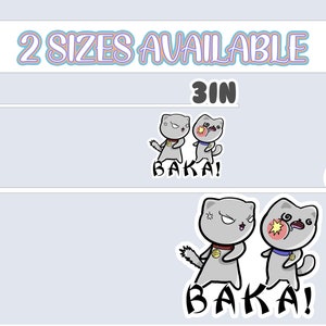 Baka Cats Vinyl Sticker, Waterproof Sticker, Cats Sticker, Anime ...