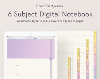 6 Digital Gradient Notebook Covers Goodnotes Notability | Etsy