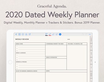 Digital Minimalist Schedule Planner Goodnotes Daily Weekly | Etsy