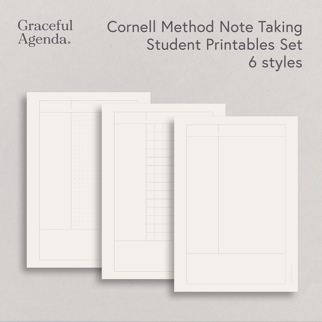 Cornell Method Note Paper, Student Notes, Note Taking, High School ...