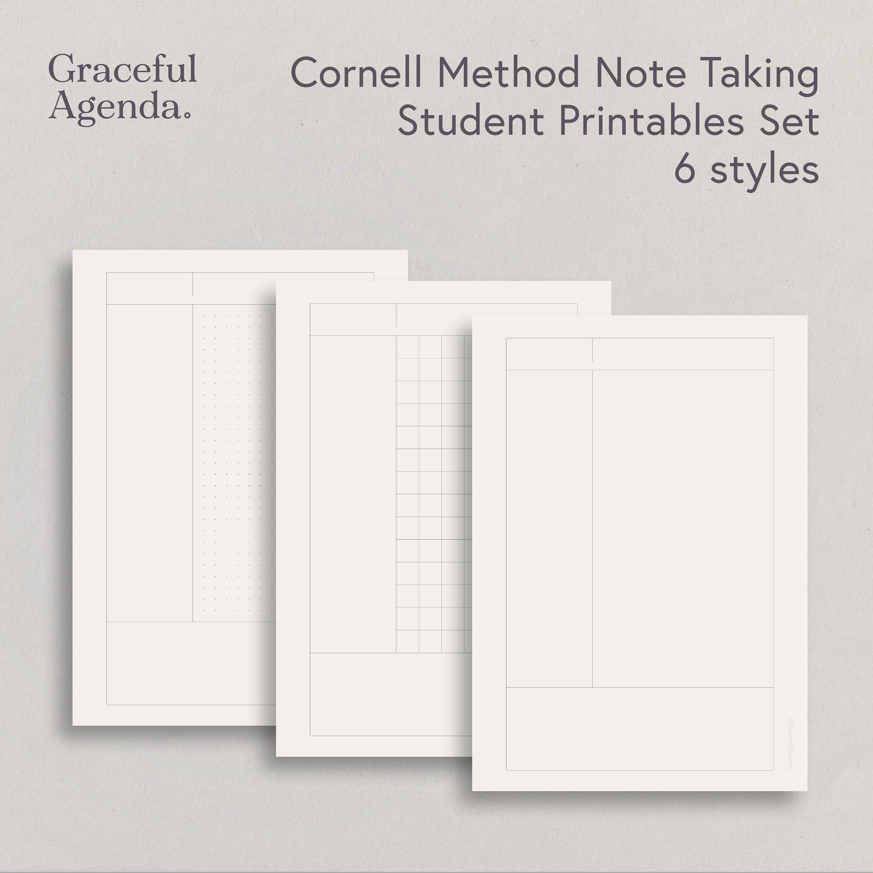 Cornell Method Note Paper, Student Notes, Note Taking, High School ...