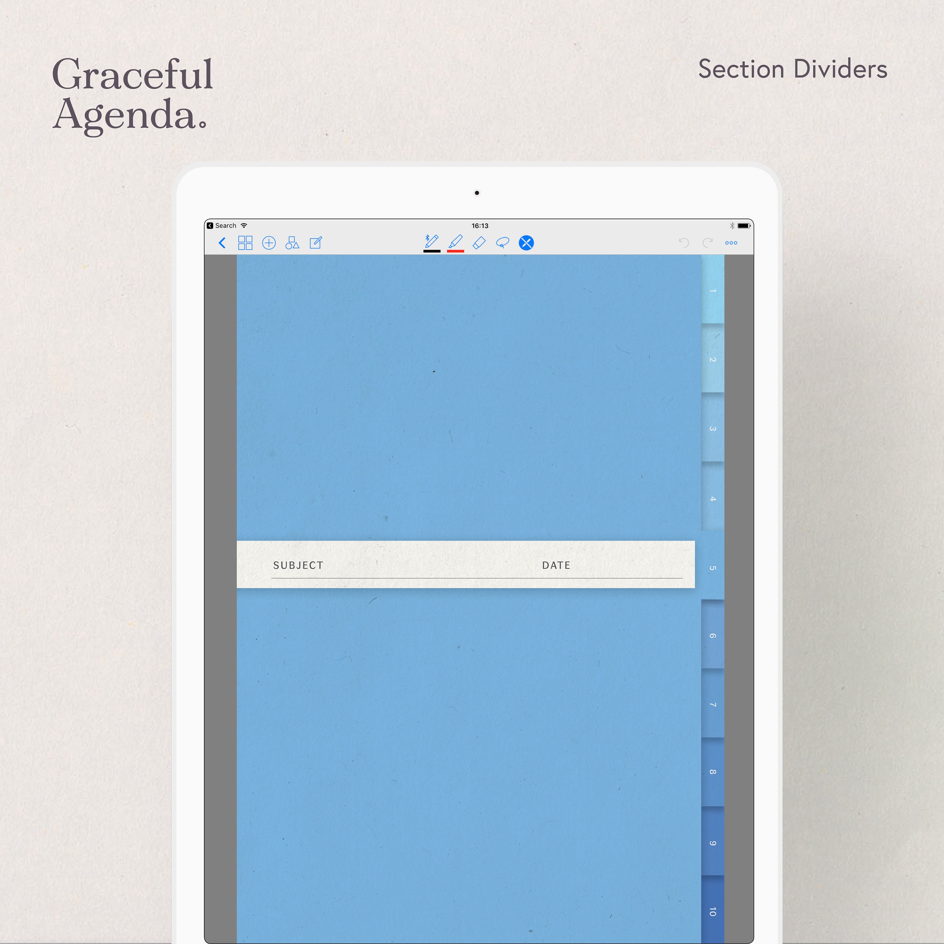 10 Subject Digital Notebook, College Student, Goodnotes, Hyperlinked ...