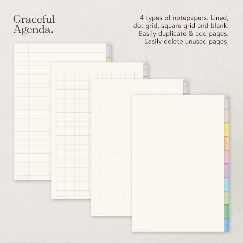 10 Subject Digital Notebook, College Student, Goodnotes, Hyperlinked ...