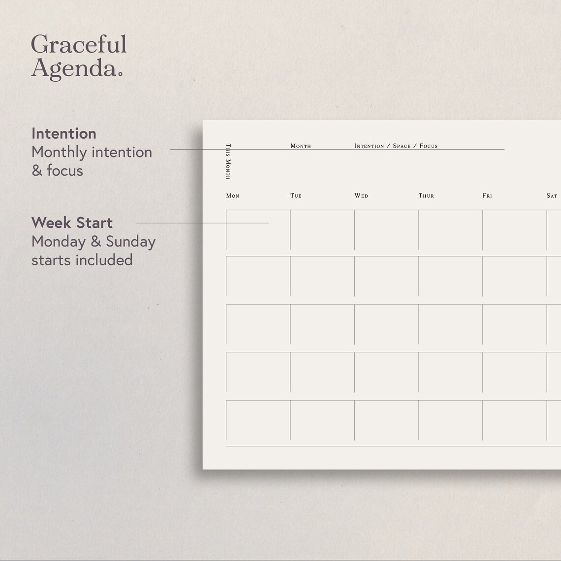 Monthly Planner Printable Monthly Schedule Desk Planner to - Etsy