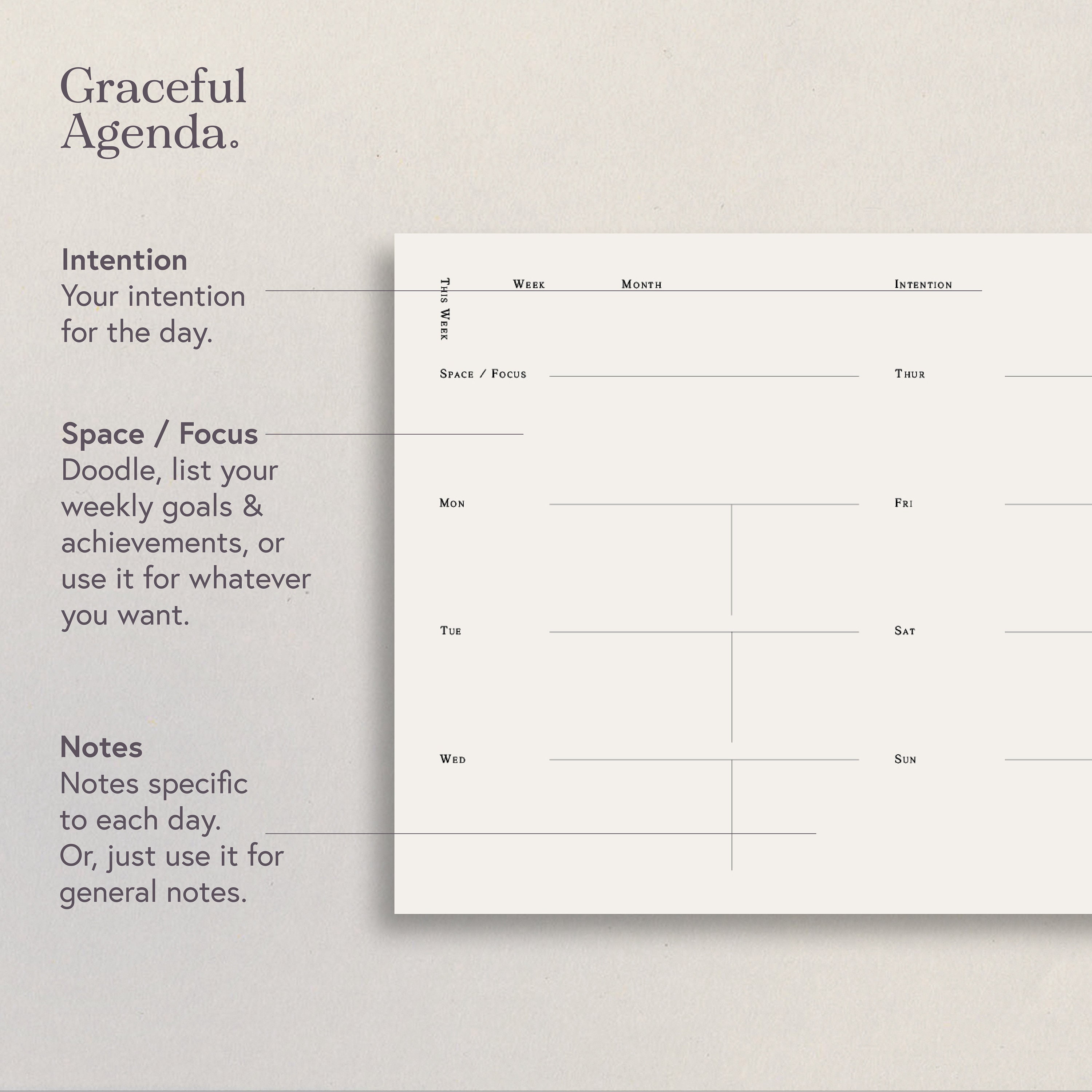 Weekly Planner Printable Set, Deskpad, Extended Hours, to Do List ...
