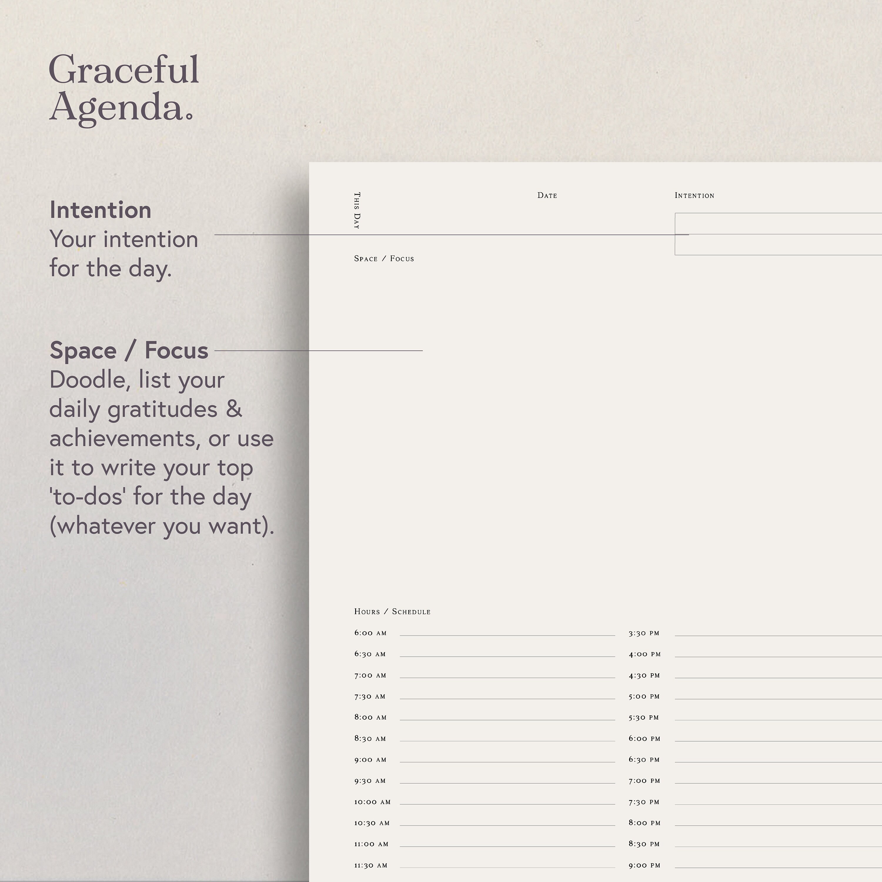 Daily Planner Half Hour Format Printable Hourly Schedule - Etsy