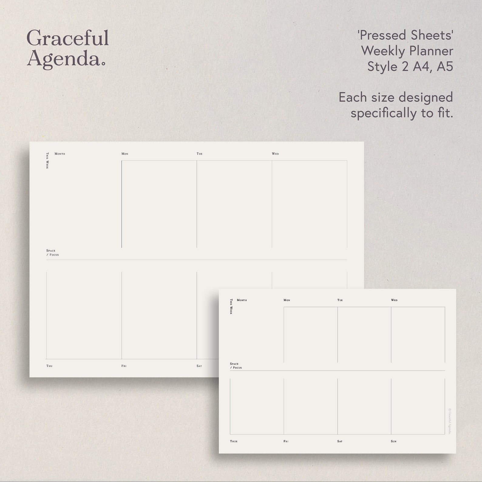 Weekly Planner Printable Set, Deskpad, Extended Hours, to Do List ...