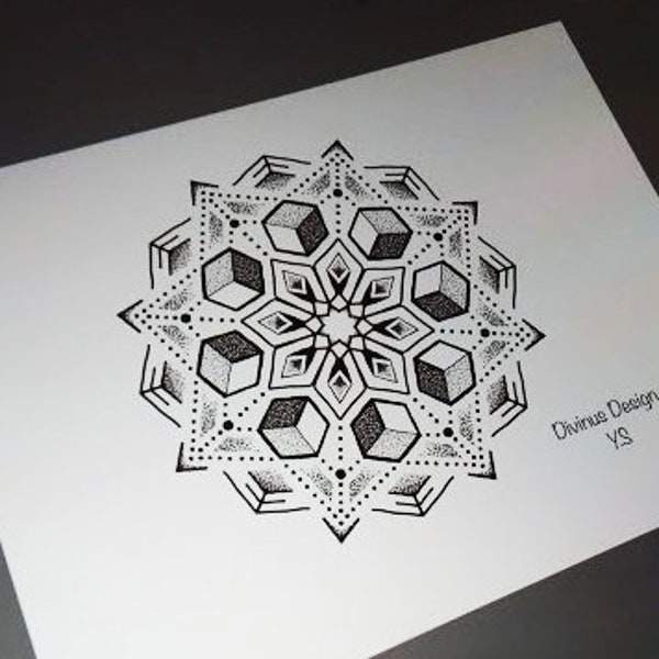 Dotwork Mandala - Etsy
