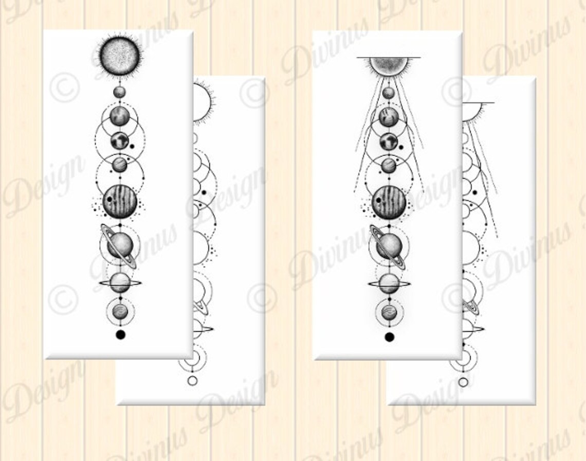 Geometric Solar System Tattoo Design and Stencil Instant - Etsy UK